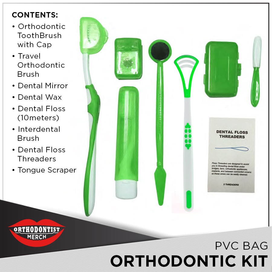 Orthodontic Kit in Clear PVC Bag with Business Card - OrthordontistMerch